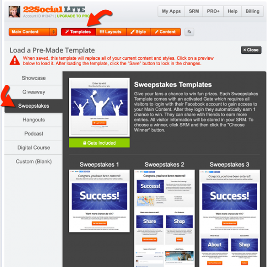 ms-22social sweepstakes templates - Mari Smith
