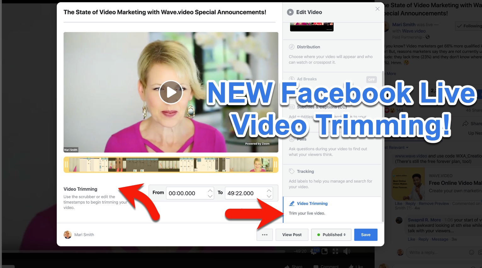 How To Trim Your Facebook Live Videos - New Facebook Feature! - Mari Smith How To Trim Your Facebook Live Videos - New Facebook Feature! - Mari Smith
